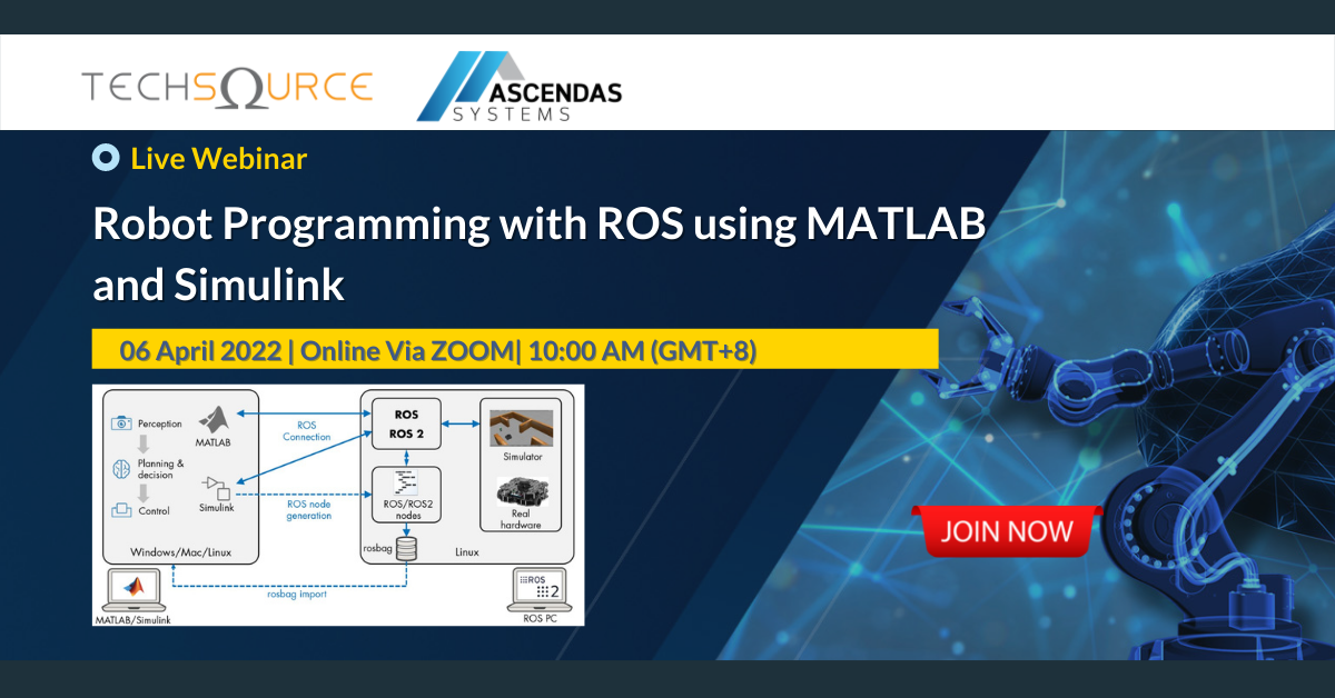 [Live Seminar ] Robot Programming with ROS using MATLAB and Simulink